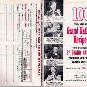 1955 Pillsbury's 6th Grand National 100,000 Recipe and Baking Contest ...