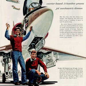 1956 Douglas Jet Mechanic Aviation Airline Magazine Ad - Etsy