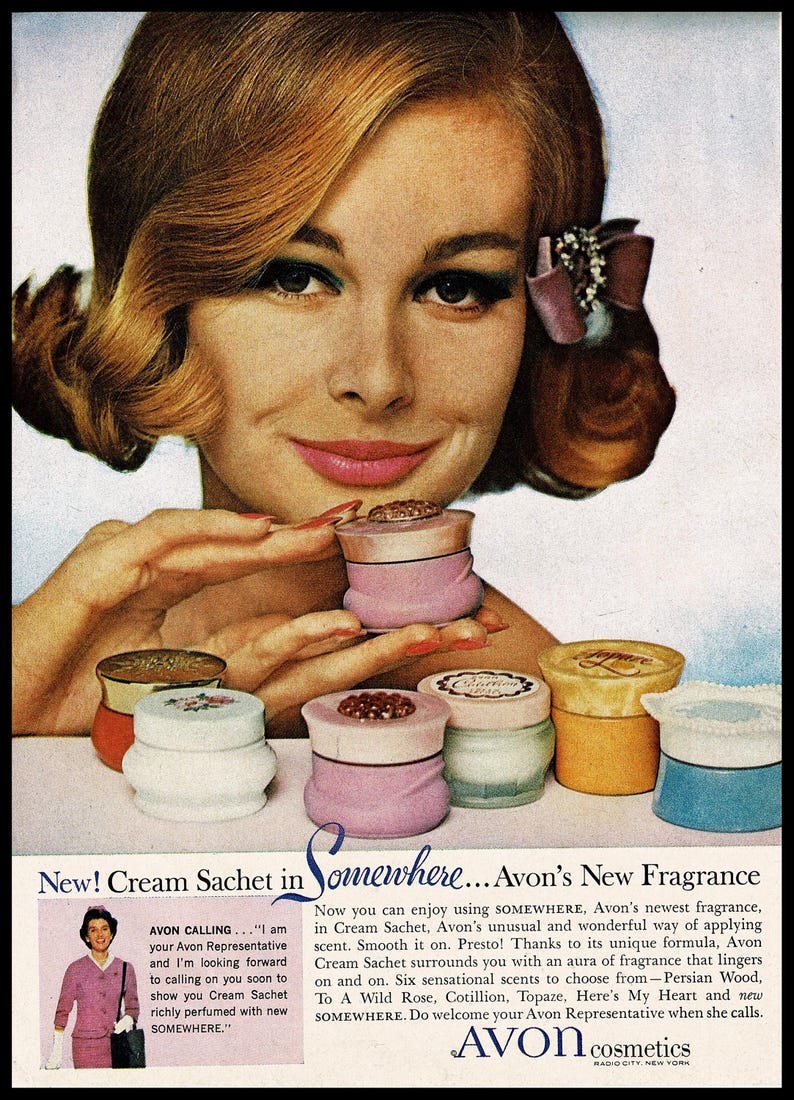 1950s Avon Cosmetics Cream Sachet Beauty Original Magazine Ad - Etsy