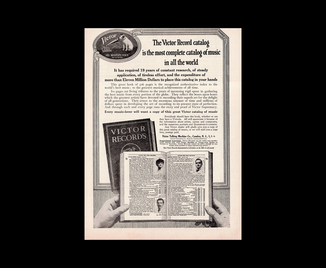1917 Victor-victrola Talking Machine Magazine Ad - Etsy