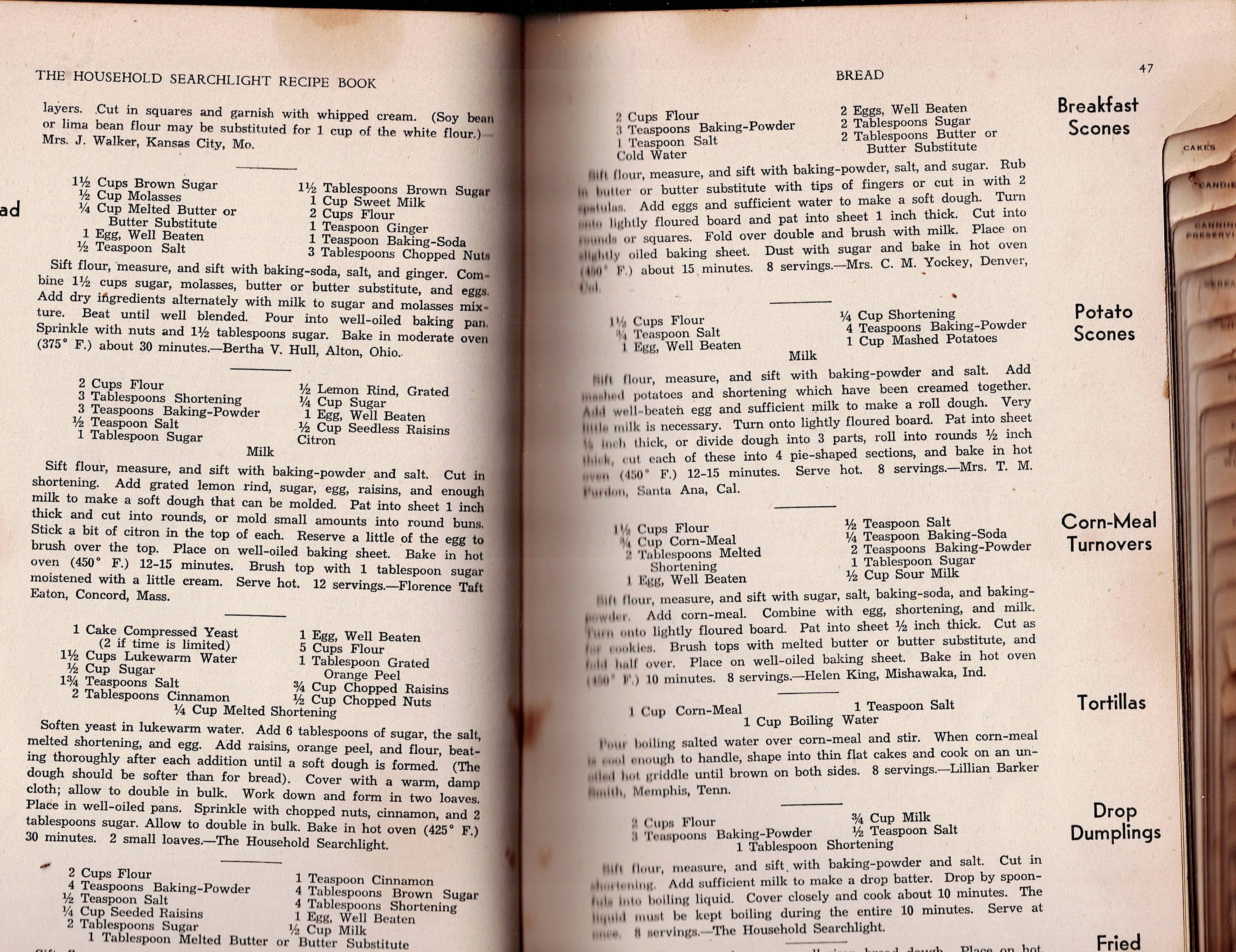 1944 the Household Searchlight Recipe Book Antique Cookbook - Etsy