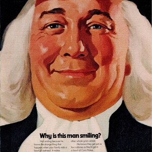 Original 1972 Quaker Oats Magazine Ad, Iconic Quaker Oat Pilgrim Mascot ...