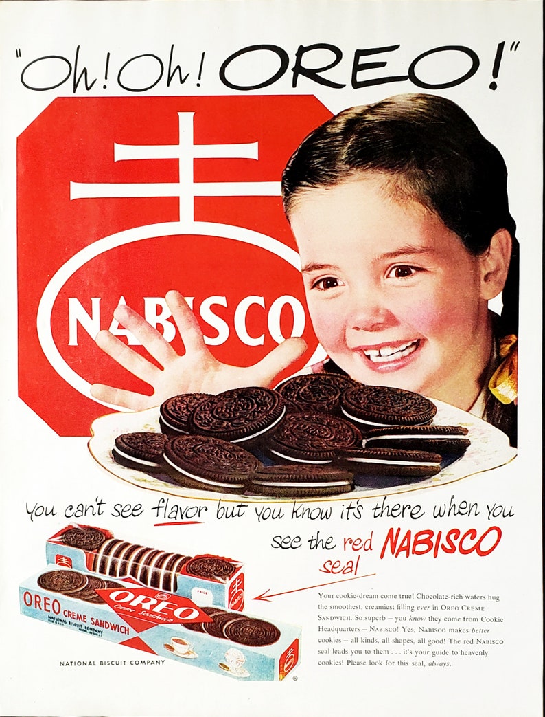 1951 Nabisco Oreo Creme Sandwiches Magazine Ad - Etsy