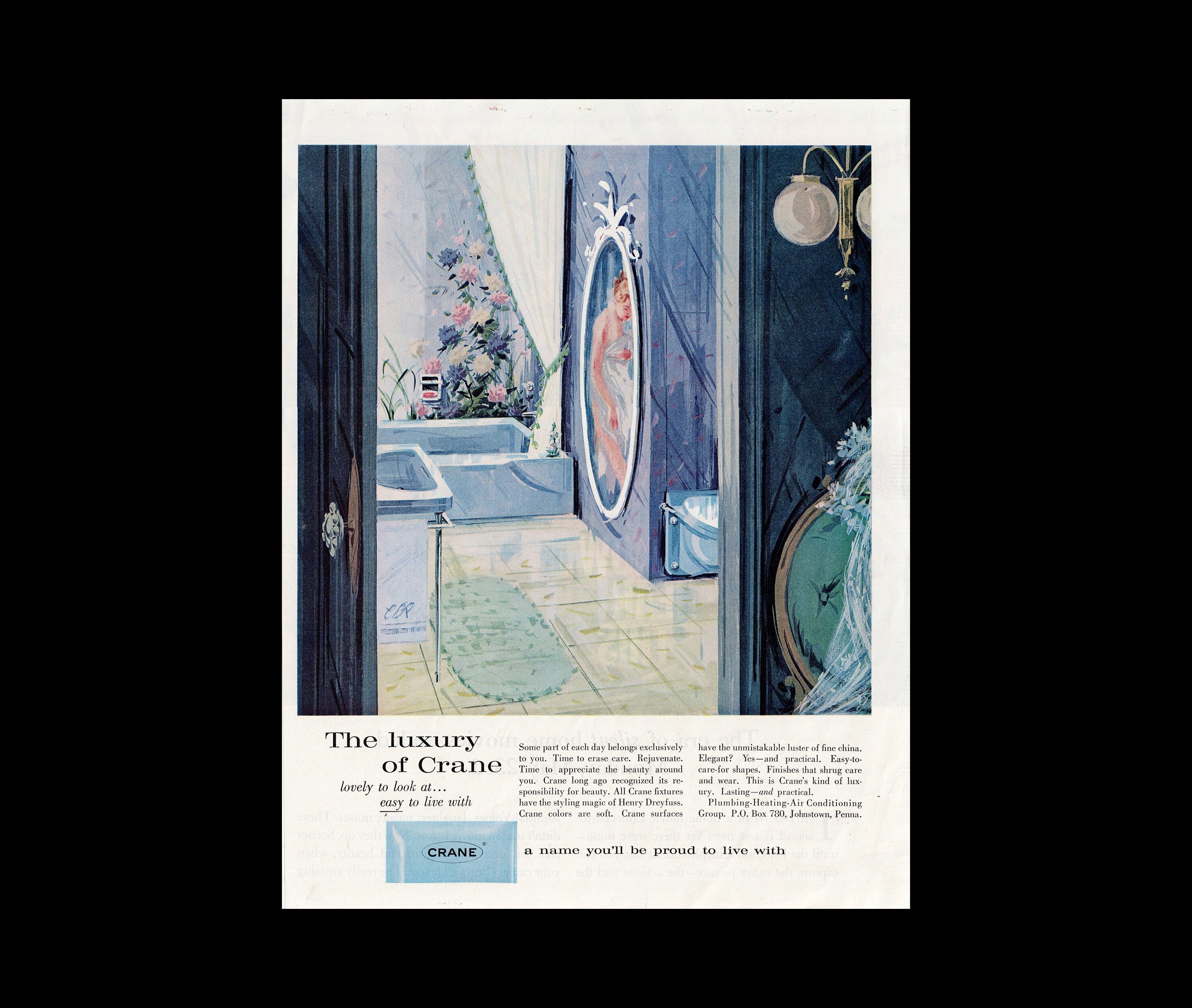 1960 Crane Plumbing Magazine Ad, Lavender/purple Bathroom Décor - Etsy