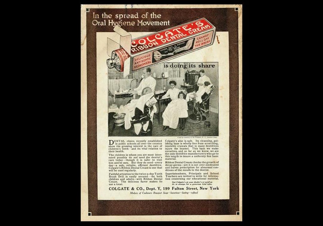 1914 Colgate's Ribbon Dental Cream "public School Dental Clinic ...