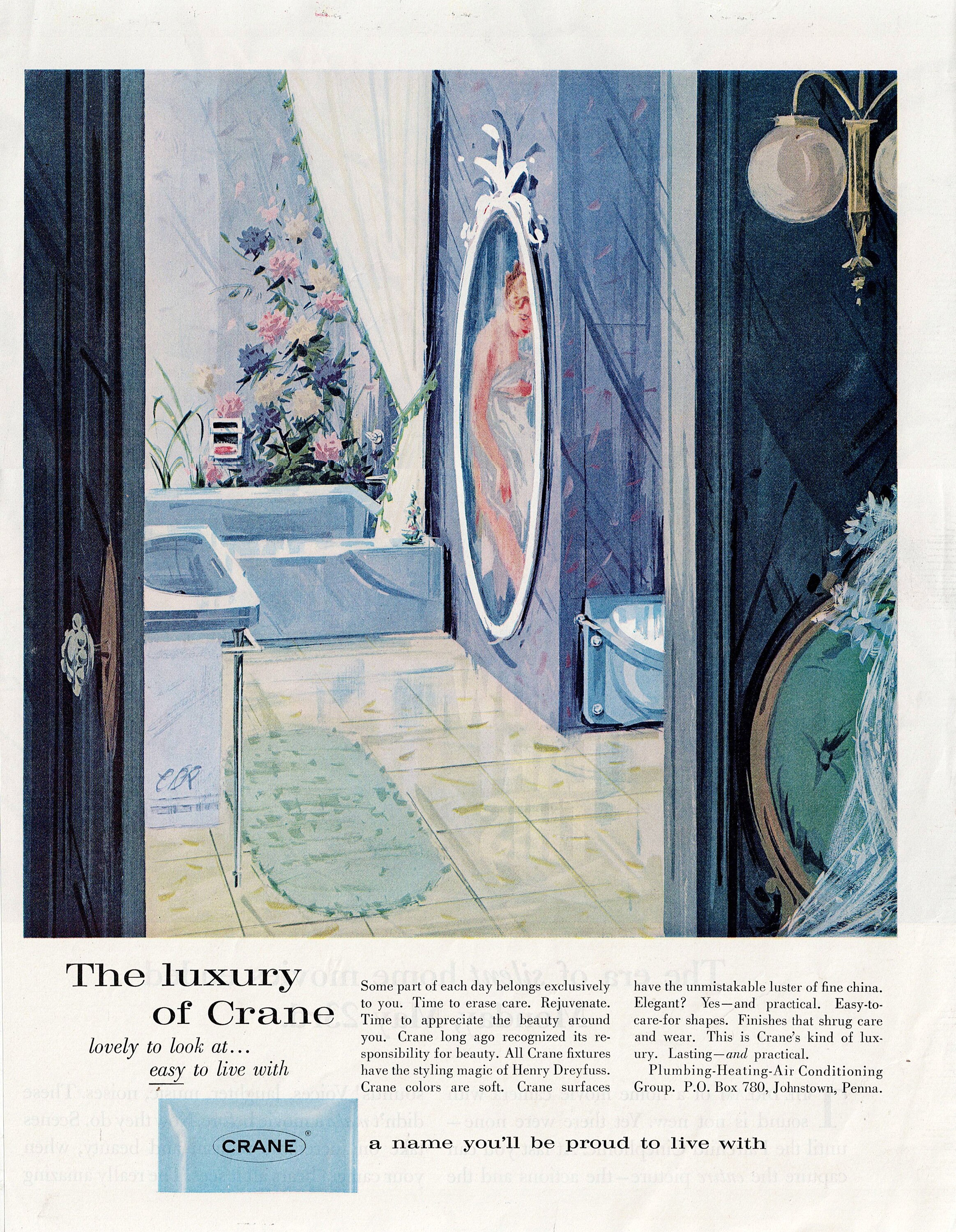 1960 Crane Plumbing Magazine Ad, Lavender/purple Bathroom Décor - Etsy
