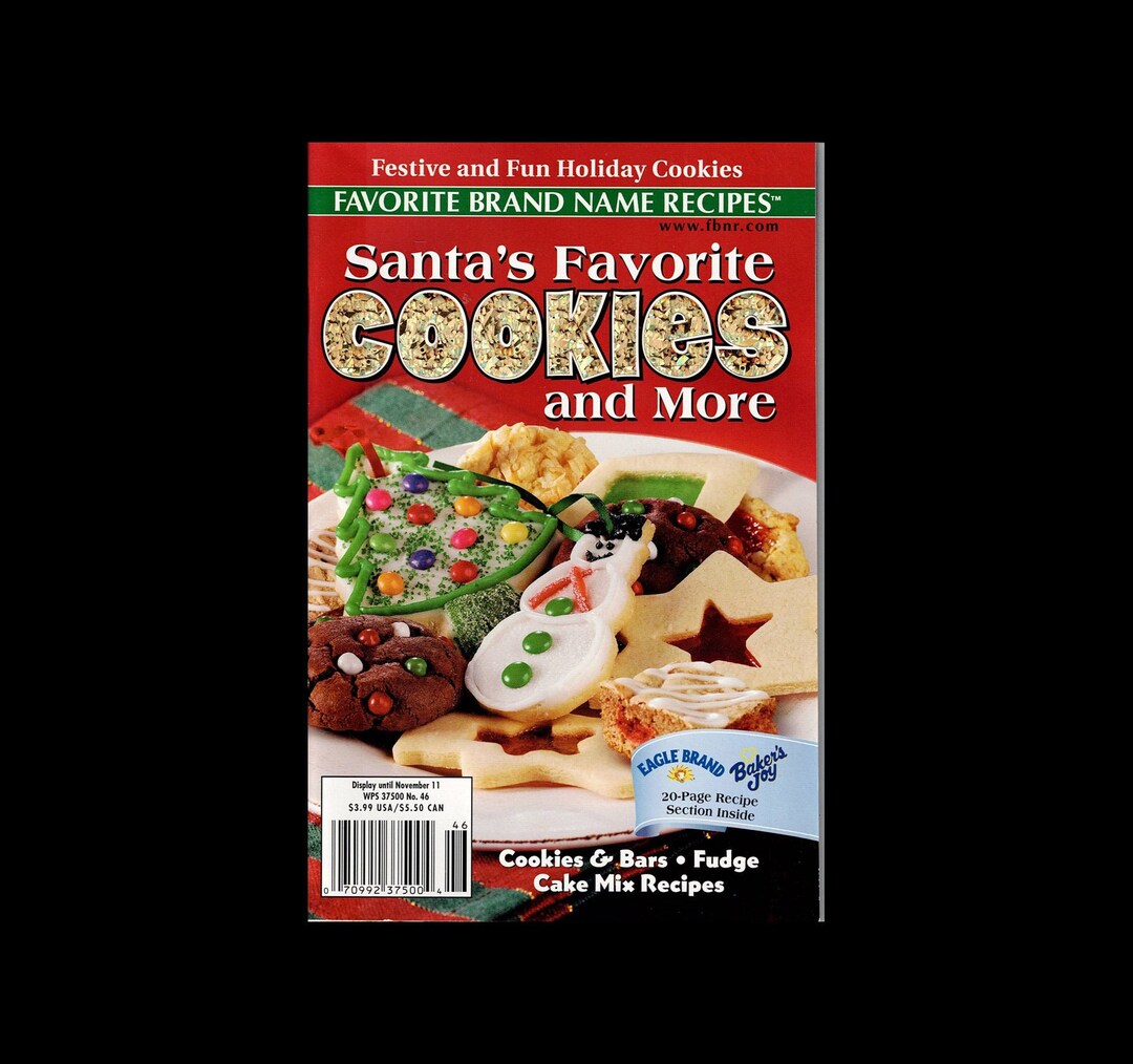 Santa's Favorite Cookies and More Booklet/pamphlet Cookbook, Christmas ...