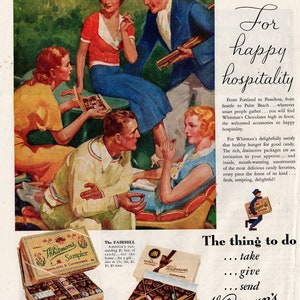 1935 Whitman's Sampler Candy Magazine Ad, Valentine's Day - Etsy