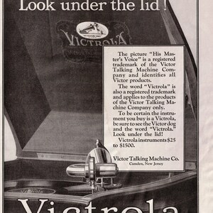 1921 Victor Victrola Talking Machine Magazine Ad - Etsy