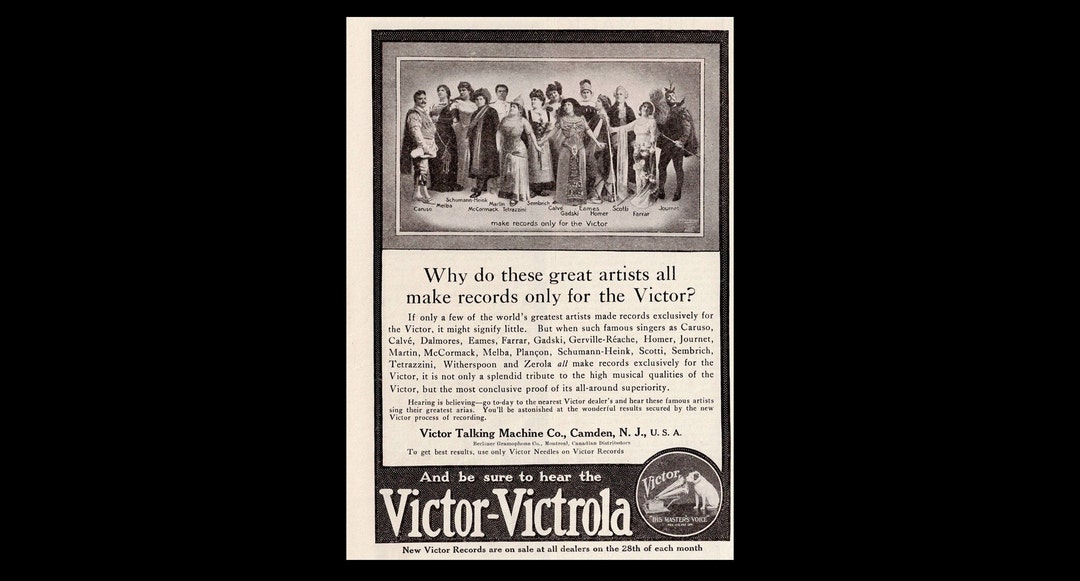 1917 Victor-victrola Talking Machine RARE Magazine Ad - Etsy