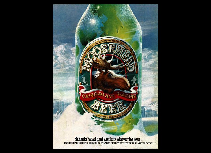1984 Moosehead Canadian Lager Beer Magazine Ad, Winter Snow Decor - Etsy