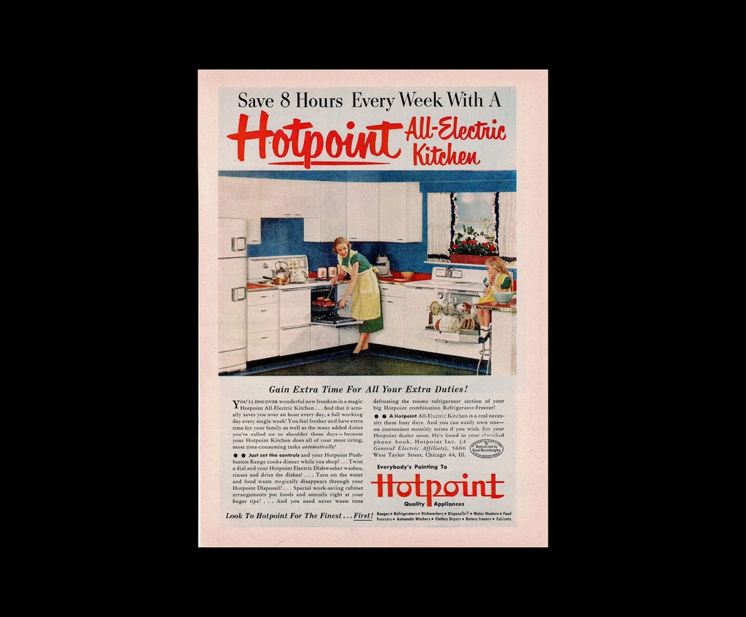 1951 Hotpoint Kitchen Appliances Magazine Ad - Etsy