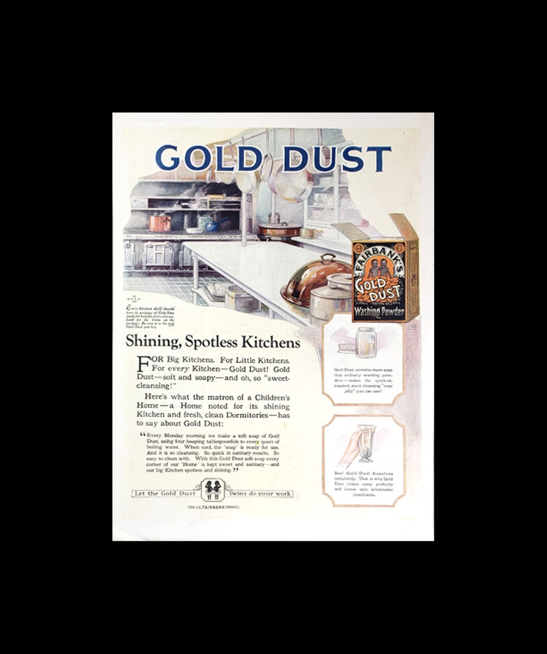 Original 1921 Gold Dust Washing Powder Magazine Ad Vintage - Etsy