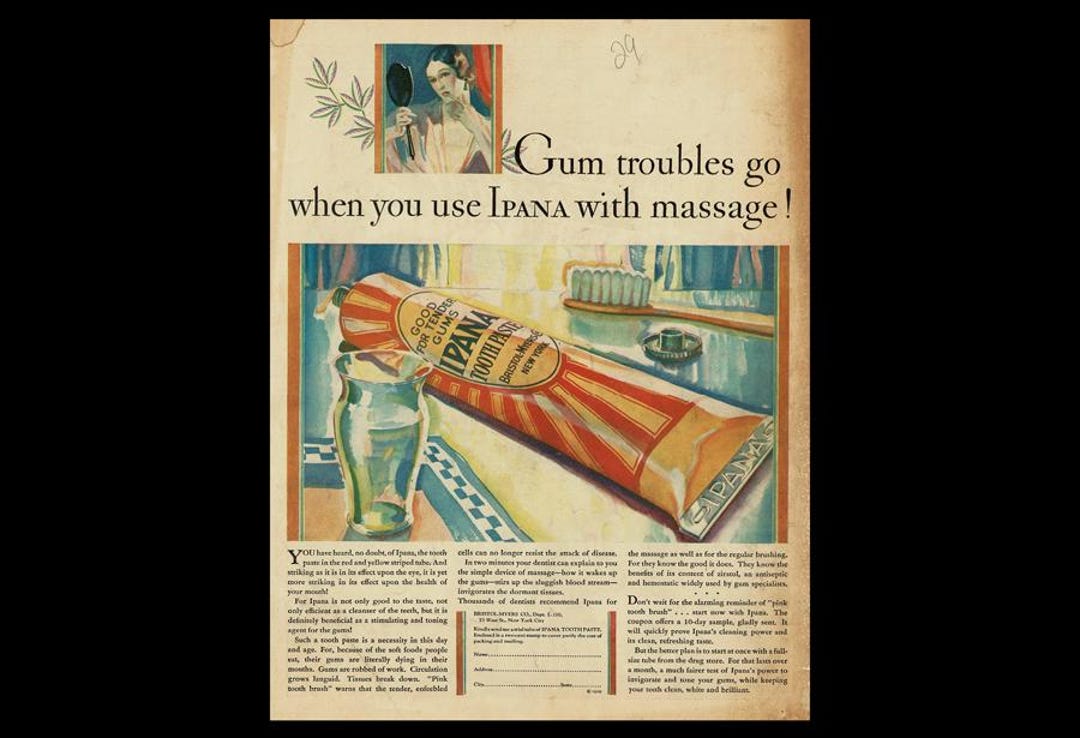 1929 Ipana Toothpaste Magazine Ad, Tooth Paste - Etsy