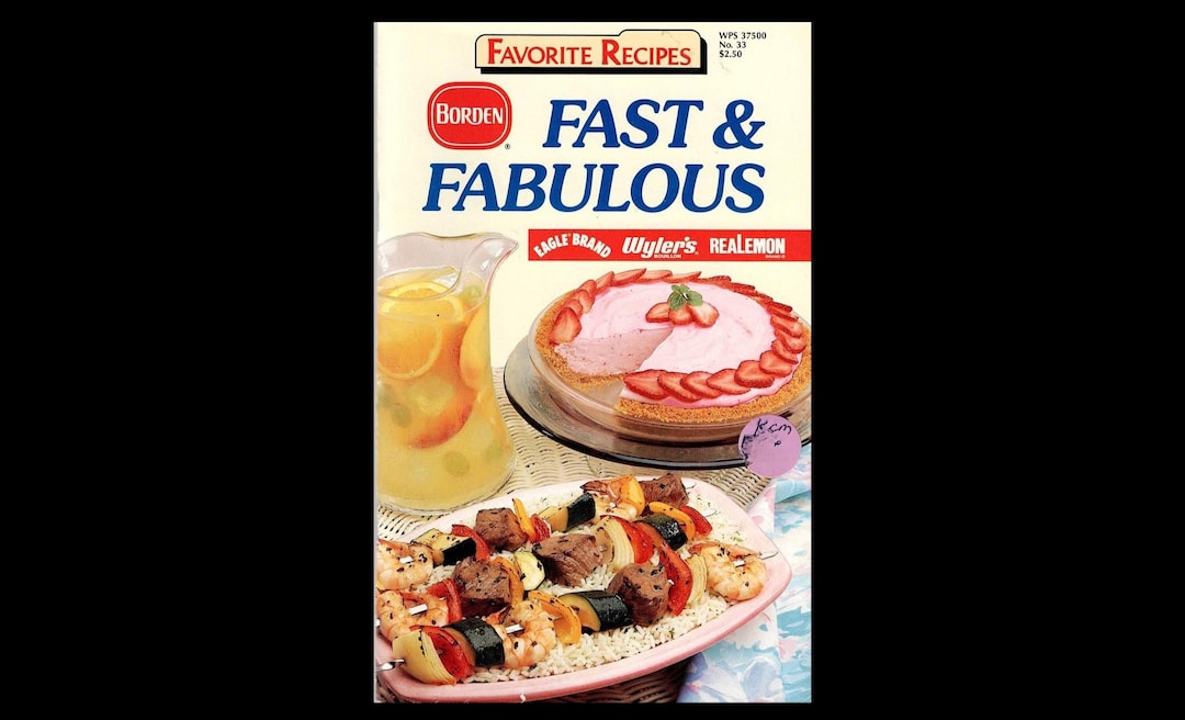 1991 Borden's Fast & Fabulous Recipes Cookbook Booklet/pamphlet - Etsy