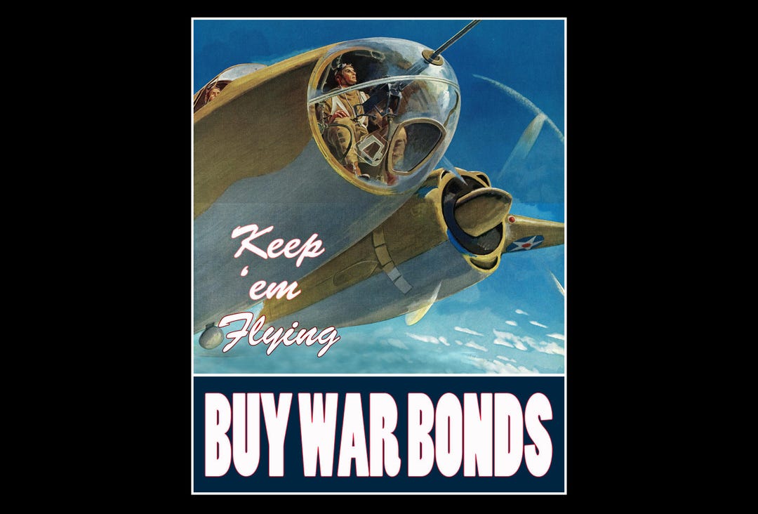 Buy War Bonds "keep 'em Flying" WWII Mini Poster Art Print: Military ...