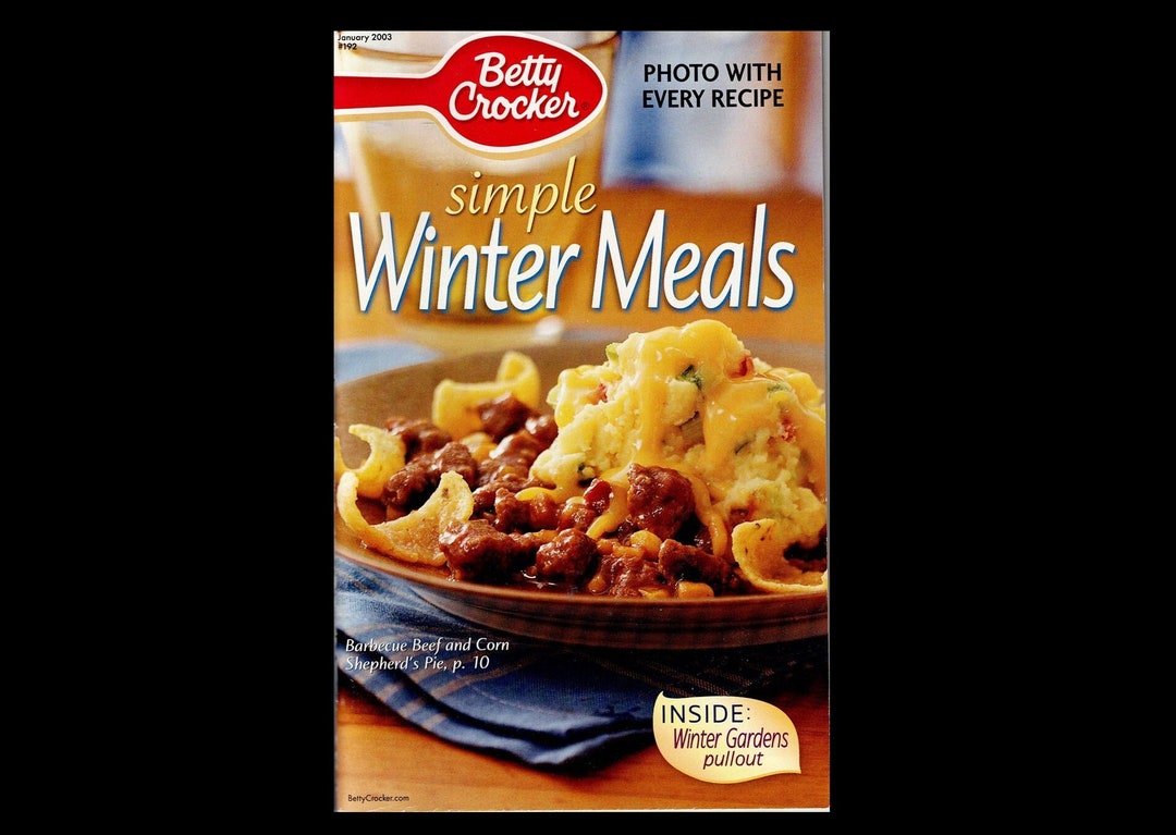 Betty Crocker Simple Winter Meals Cookbook Booklet/pamphlet - Etsy