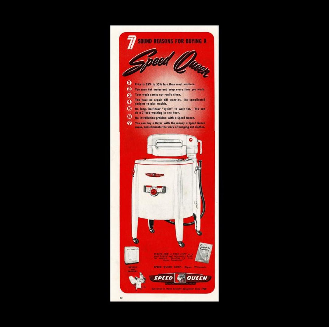 1952 Speed Queen Washer Dryer Magazine Ad, Washing Machine - Etsy