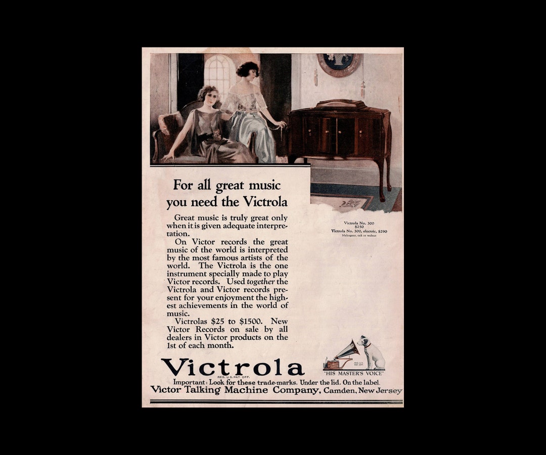 1922 Victor-victrola Talking Machine Magazine Ad - Etsy