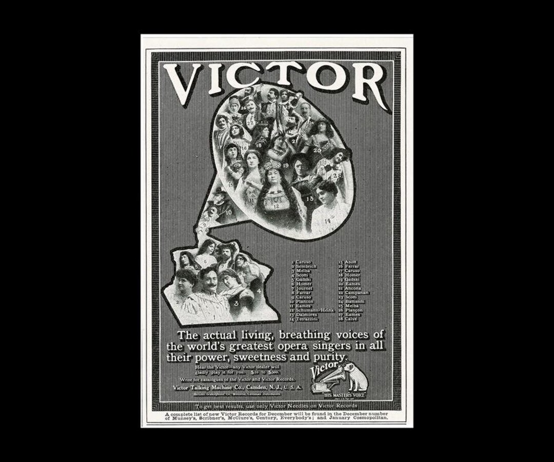 1908 Victor Victrola Talking Machine Magazine Ad - Etsy
