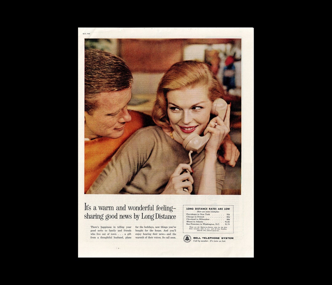 Retro 1960 Bell AT&T Telephone Magazine Ad - Etsy