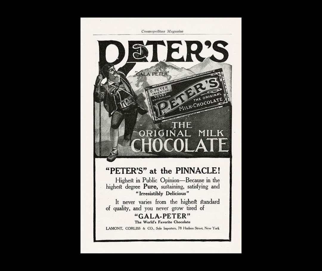 1907 Peter's Chocolate Candy Magazine Ad - Etsy