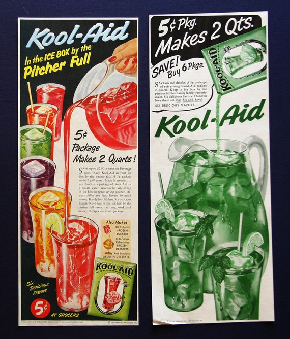 1950s Kool-aid Magazine Ads Set of 2 1951/1953 - Etsy