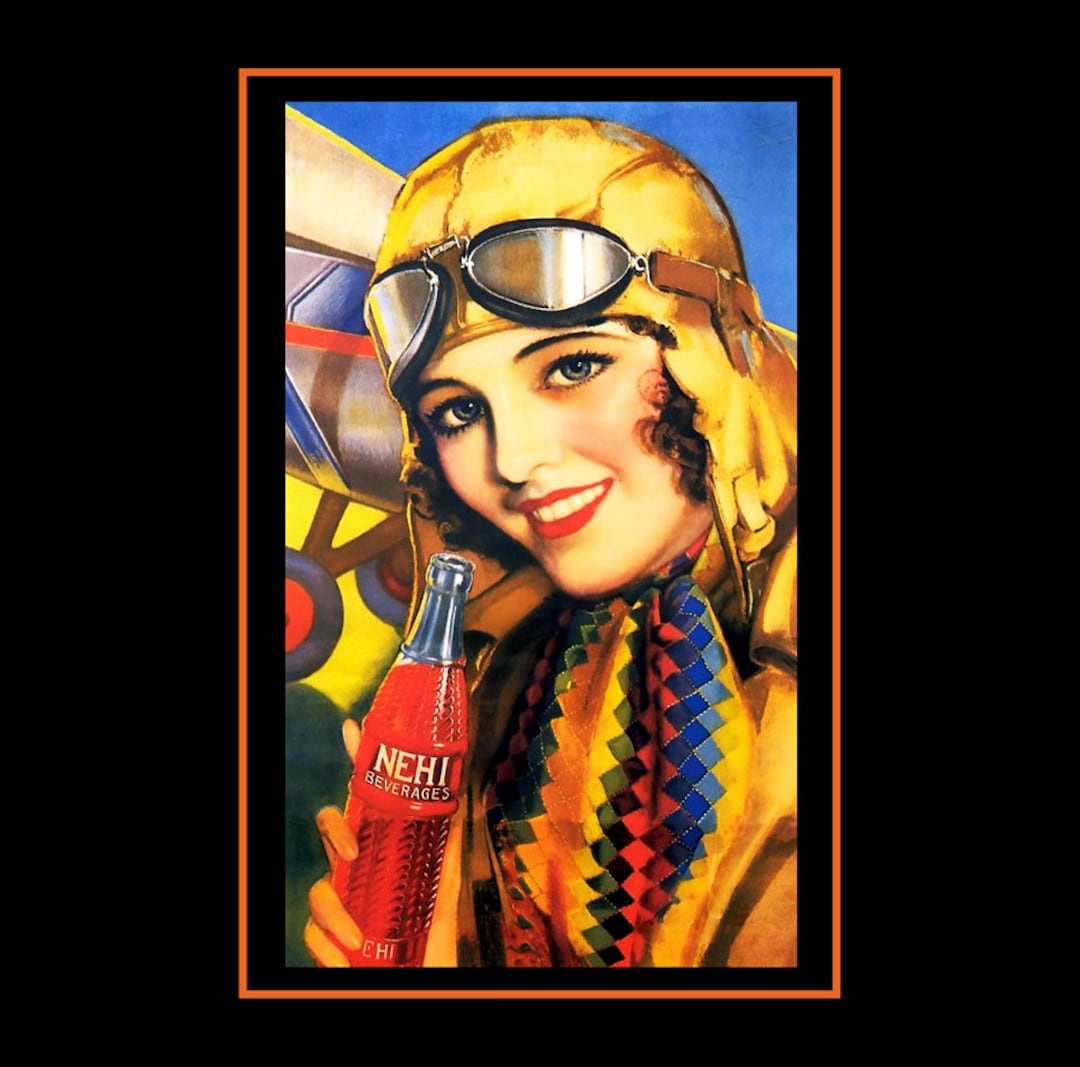 1930s Rolf Armstrong Nehi: Choice of Aviatrices Retro Poster Art Print ...