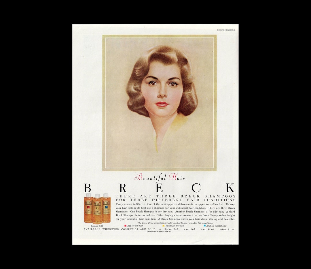 1960 Breck Shampoo Beauty Magazine Ad - Etsy