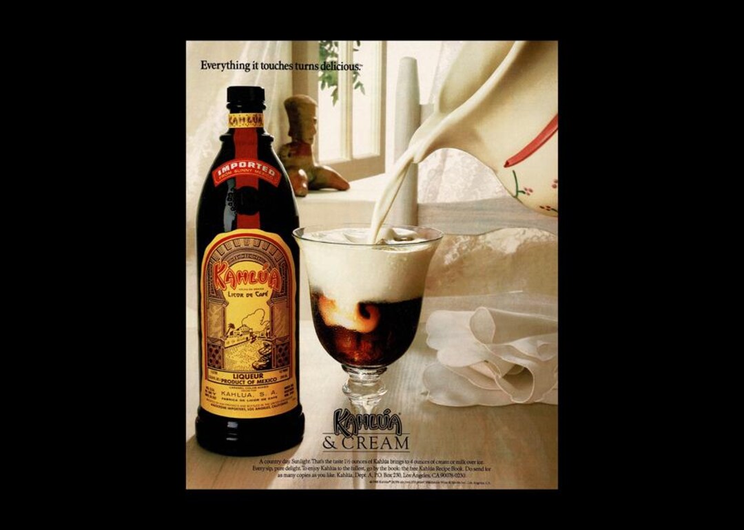 1988 Kahlua Liqueur "kahlua & Cream White Russian" Original Magazine Ad ...