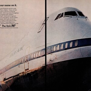1970 747 Pan-am Airlines Magazine Ad Pan American Air Lines - Etsy