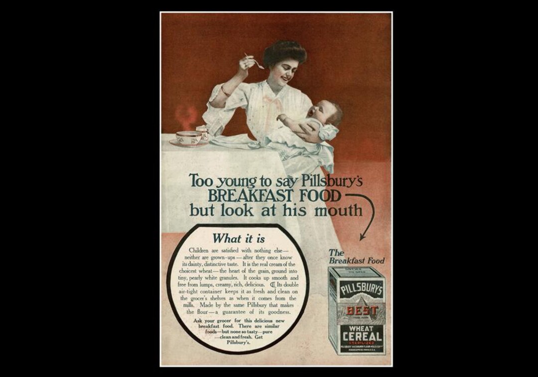 1908 Pillsbury Wheat Cereal Magazine Ad - Etsy