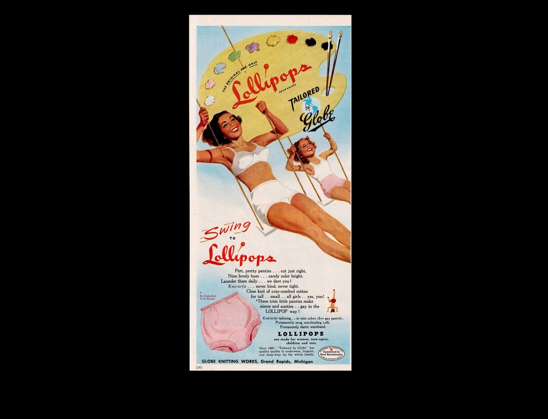 1951 Lollipops Panties Magazine Ad Etsy
