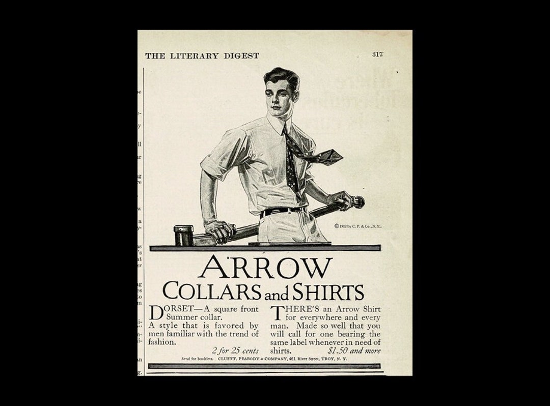 1912 JC Leyendecker Arrow Collar Mens Fashion Magazine Ad - Etsy
