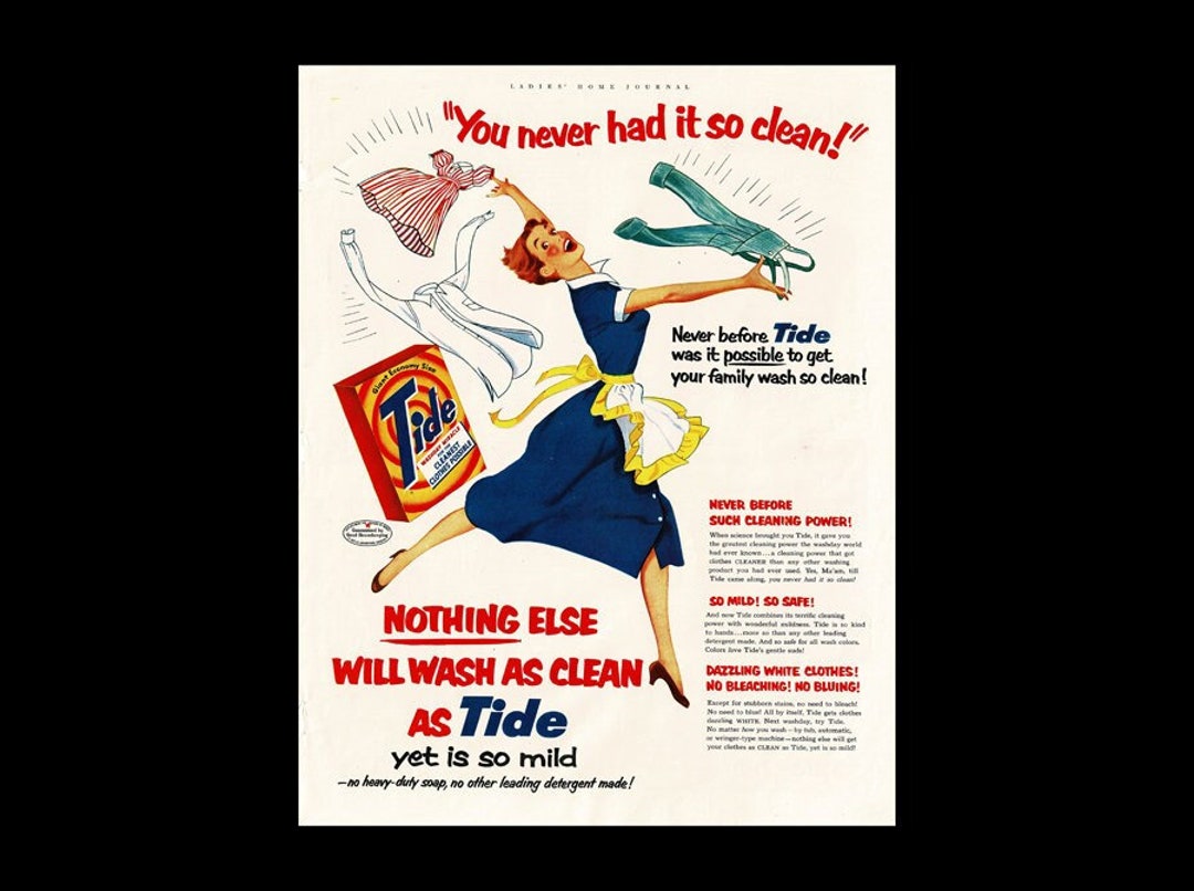 1953 Tide Proctor & Gamble Retro Magazine Ad - Etsy