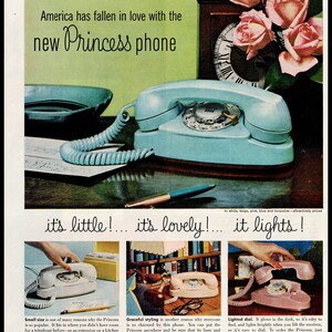 1960s Blue Princess Retro Bell Telephone Magazine Ad - Etsy
