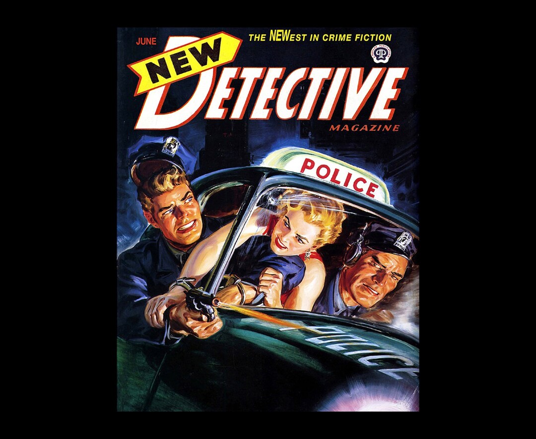 1940's New Detective Pulp Magazine Cover Poster Print - Retro Pulp ...