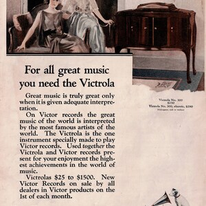 1922 Victor-victrola Talking Machine Magazine Ad - Etsy