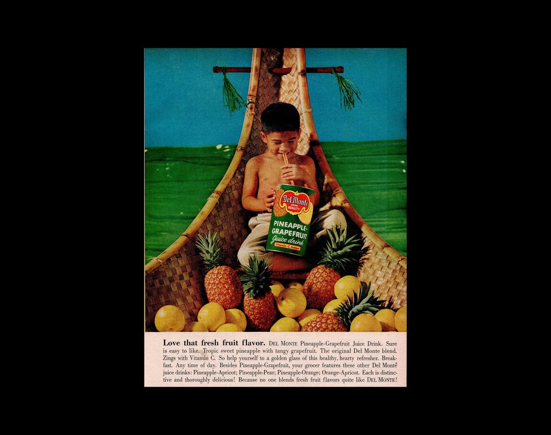 1962 Del Monte Hawaiian Pineapple Grapefruit Juice Magazine Ad - Etsy