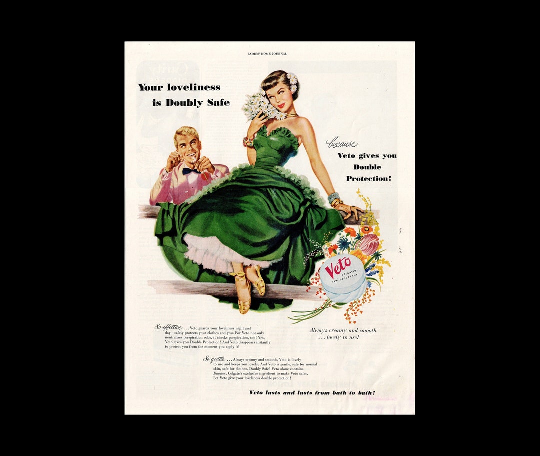 1949 Veto Colgate Deodorant Beauty Retro Magazine Ad - Etsy