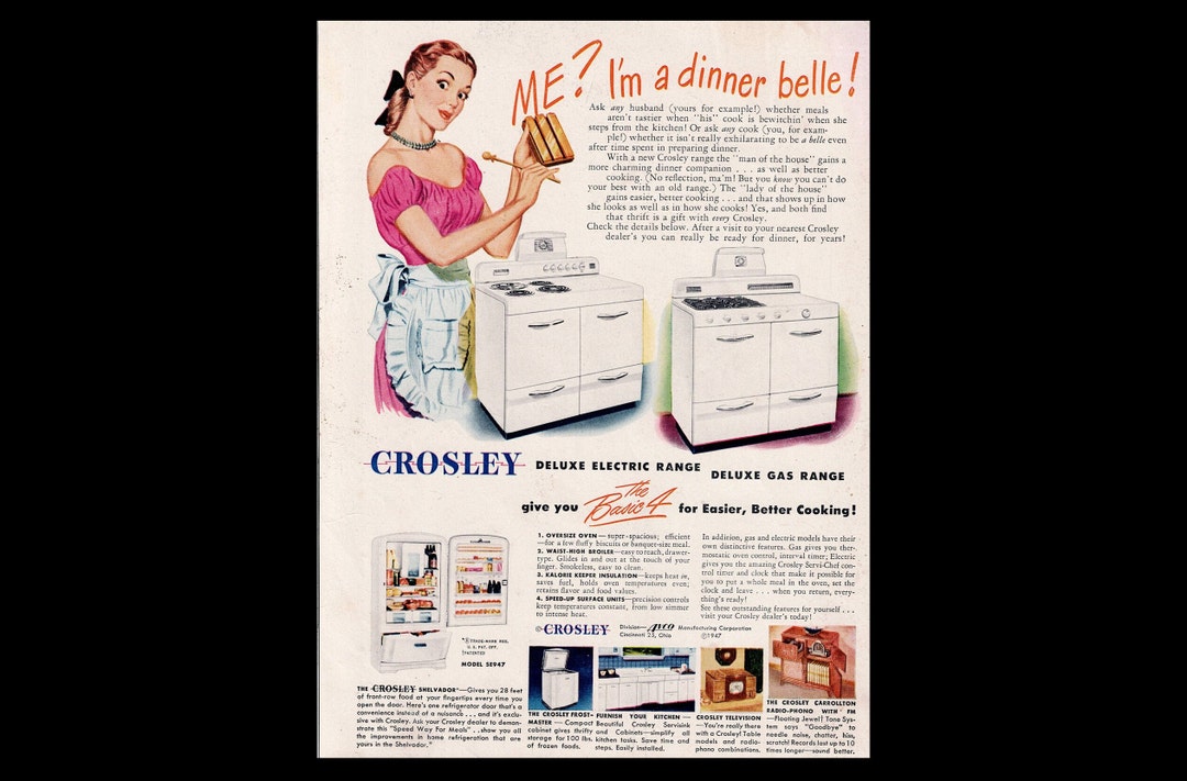 1947 Crosley Refrigerator Appliance Magazine Ad - Etsy
