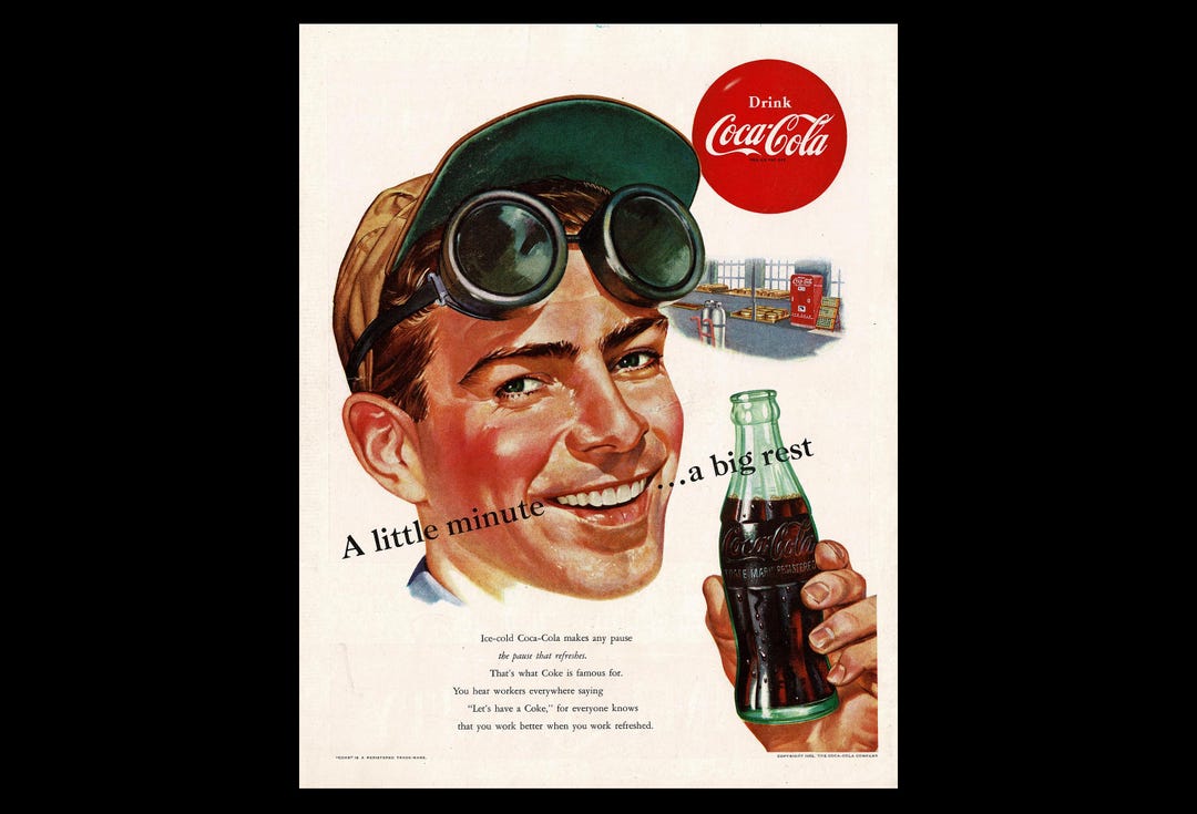 1952 Coca-cola Soda Pop Magazine Ad: Retro Coke Theme - Etsy