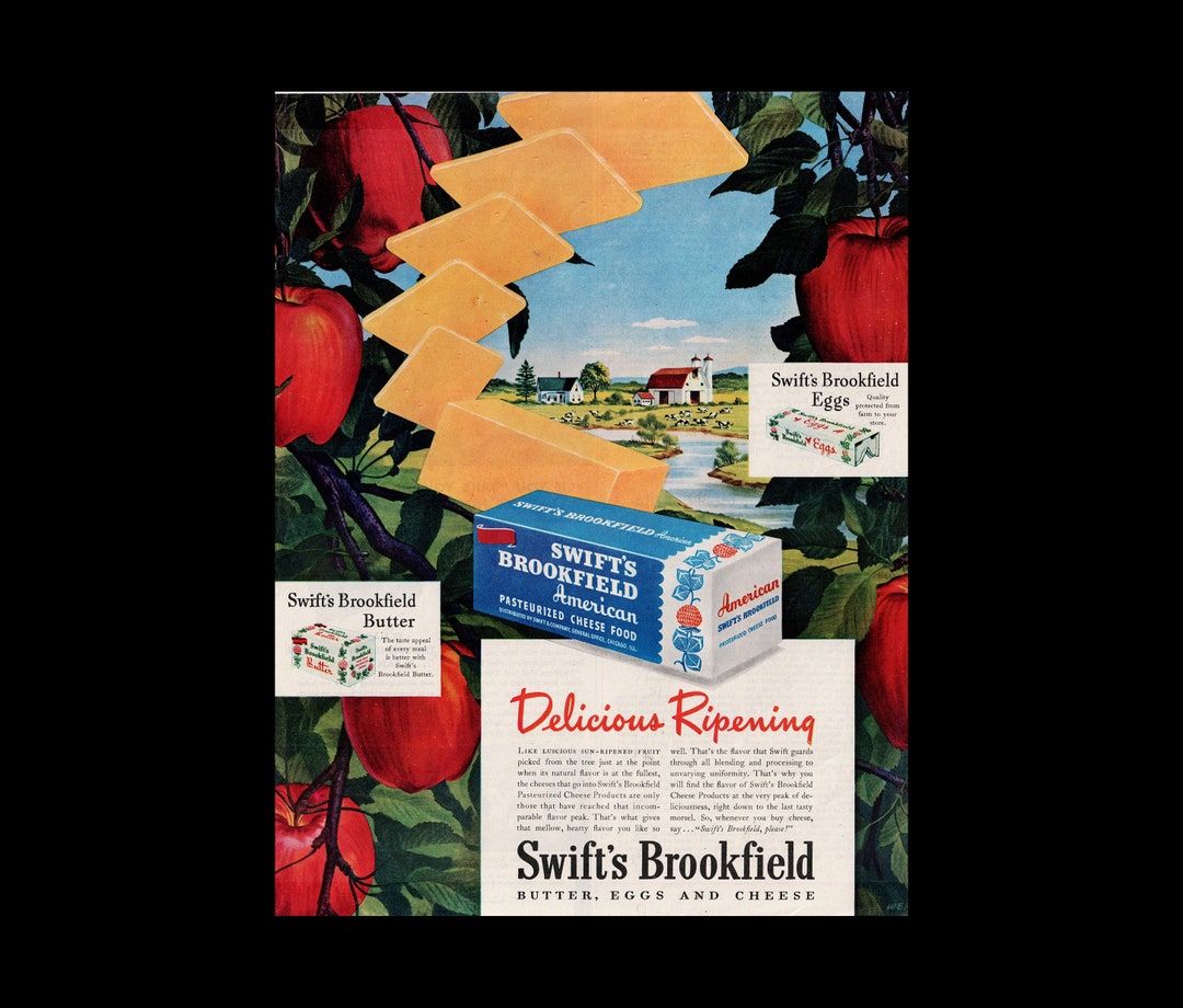 1947 Swift's Brookfield Butter "fall Apples" Magazine Ad - Etsy