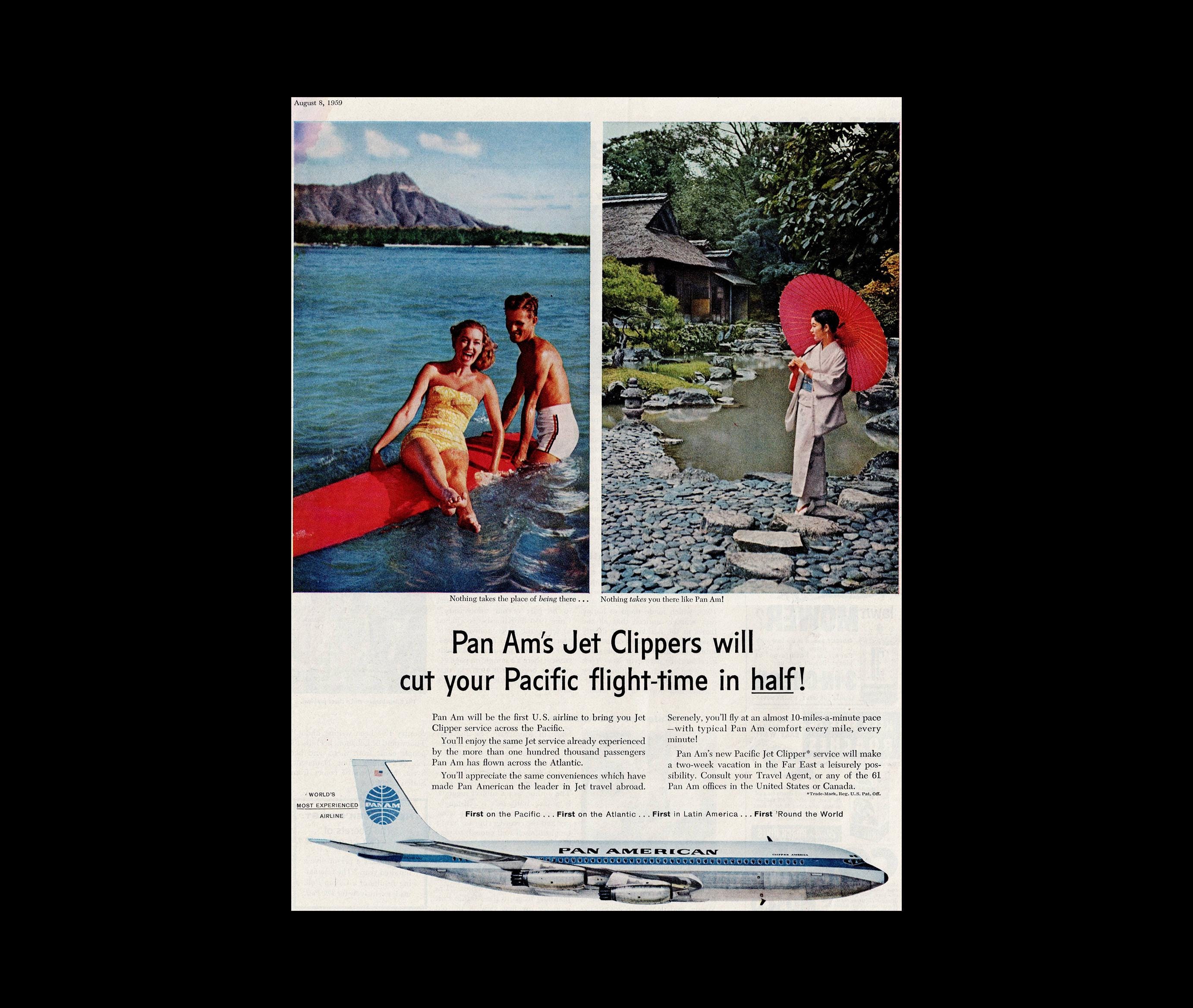 1959 Pan American Jet Clipper Magazine Ad - Etsy