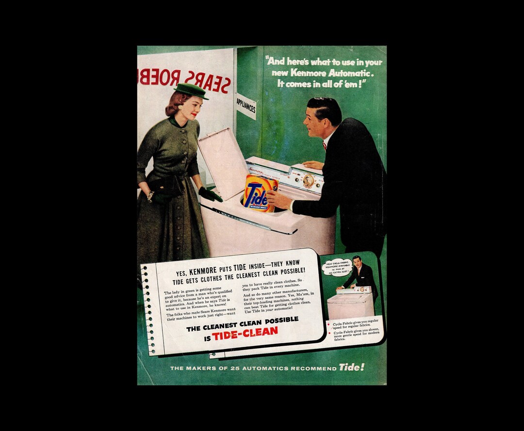 1956 Tide Laundry Soap Magazine Ad - Etsy