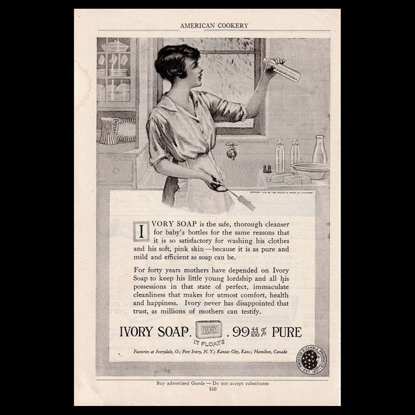 1919 Ivory Soap Ad - Etsy
