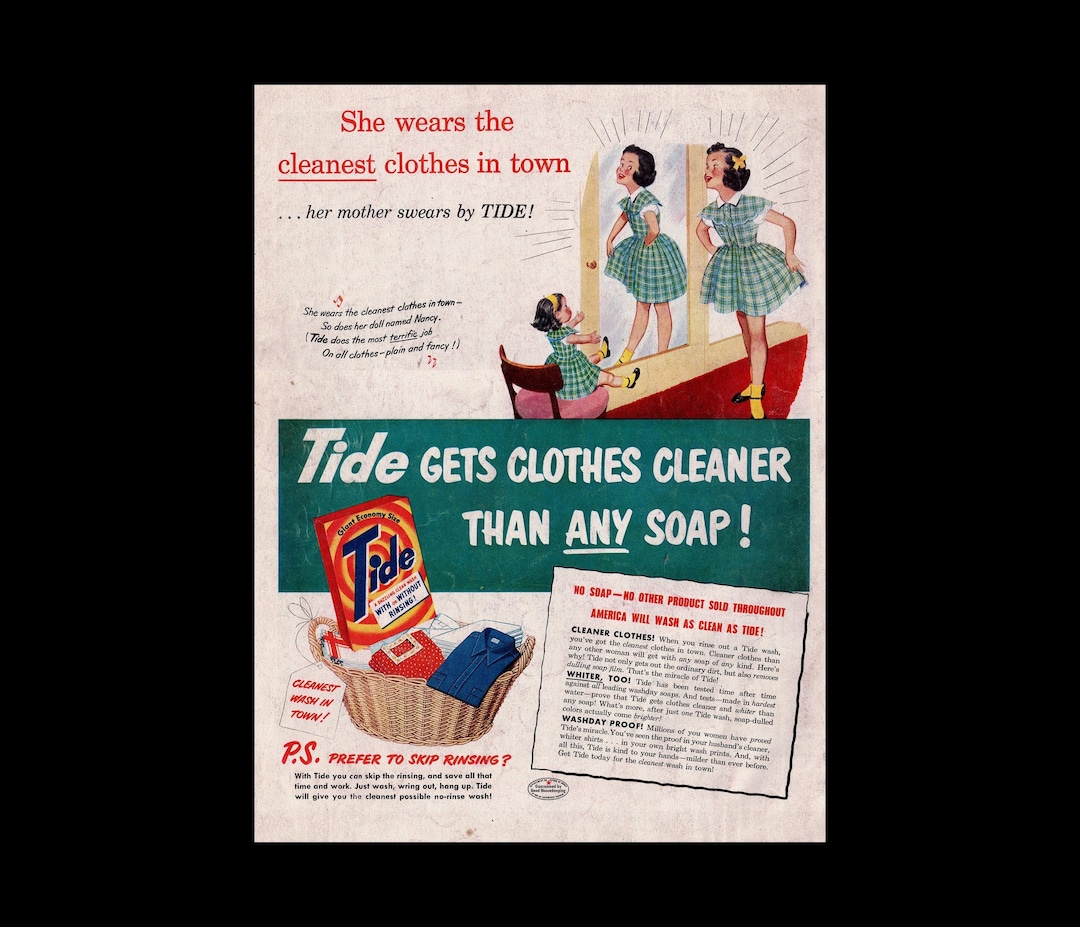 1940s Tide Proctor & Gamble Retro Magazine Ad - Etsy
