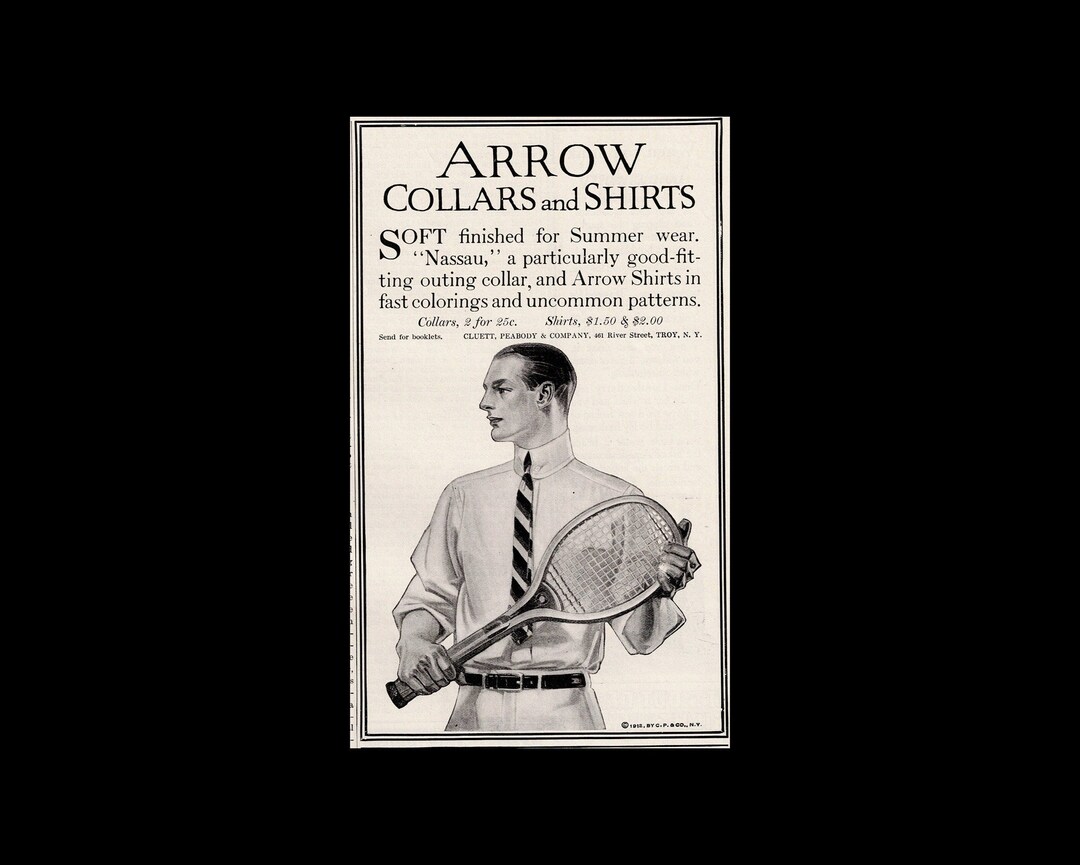 1912 Arrow Collars & Shirts JC Leyendecker "tennis" Magazine Ad - Etsy