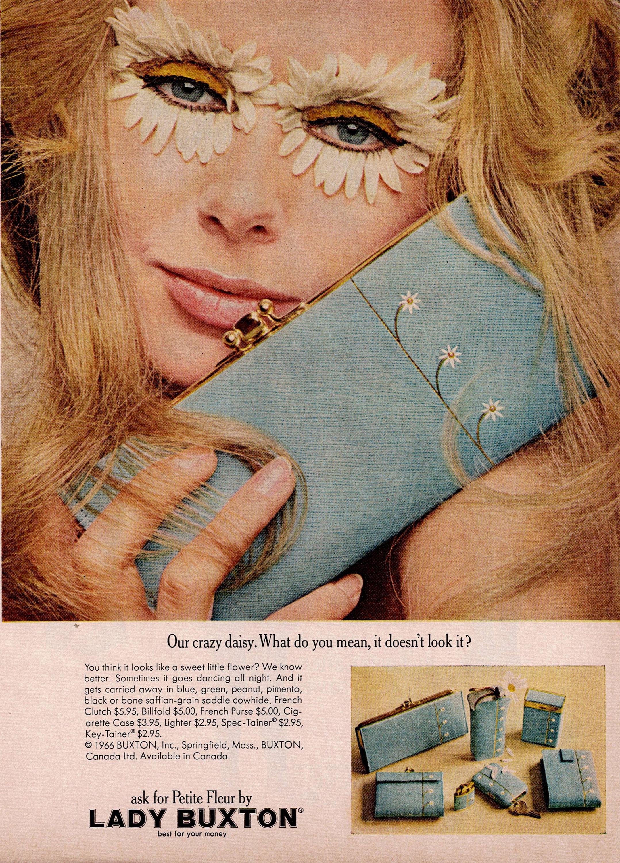 1960s Lady Buxton "crazy Daisy" Purse Original Magazine Ad: Vintage ...