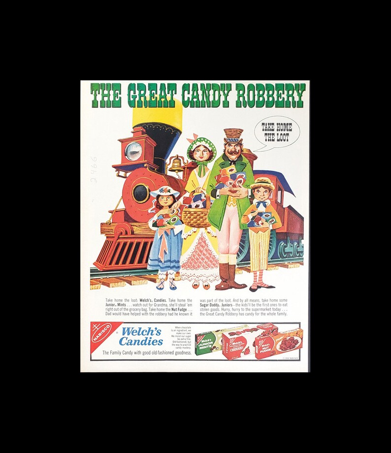 1966 Welch's Candies the Great Candy Robbery - Etsy